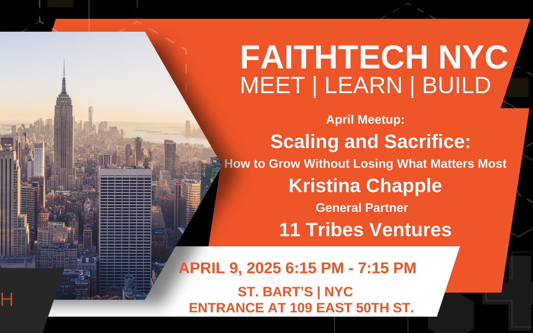 FaithTech NYC: Scaling and Sacrifice: How to Grow Without Losing What Matters Most