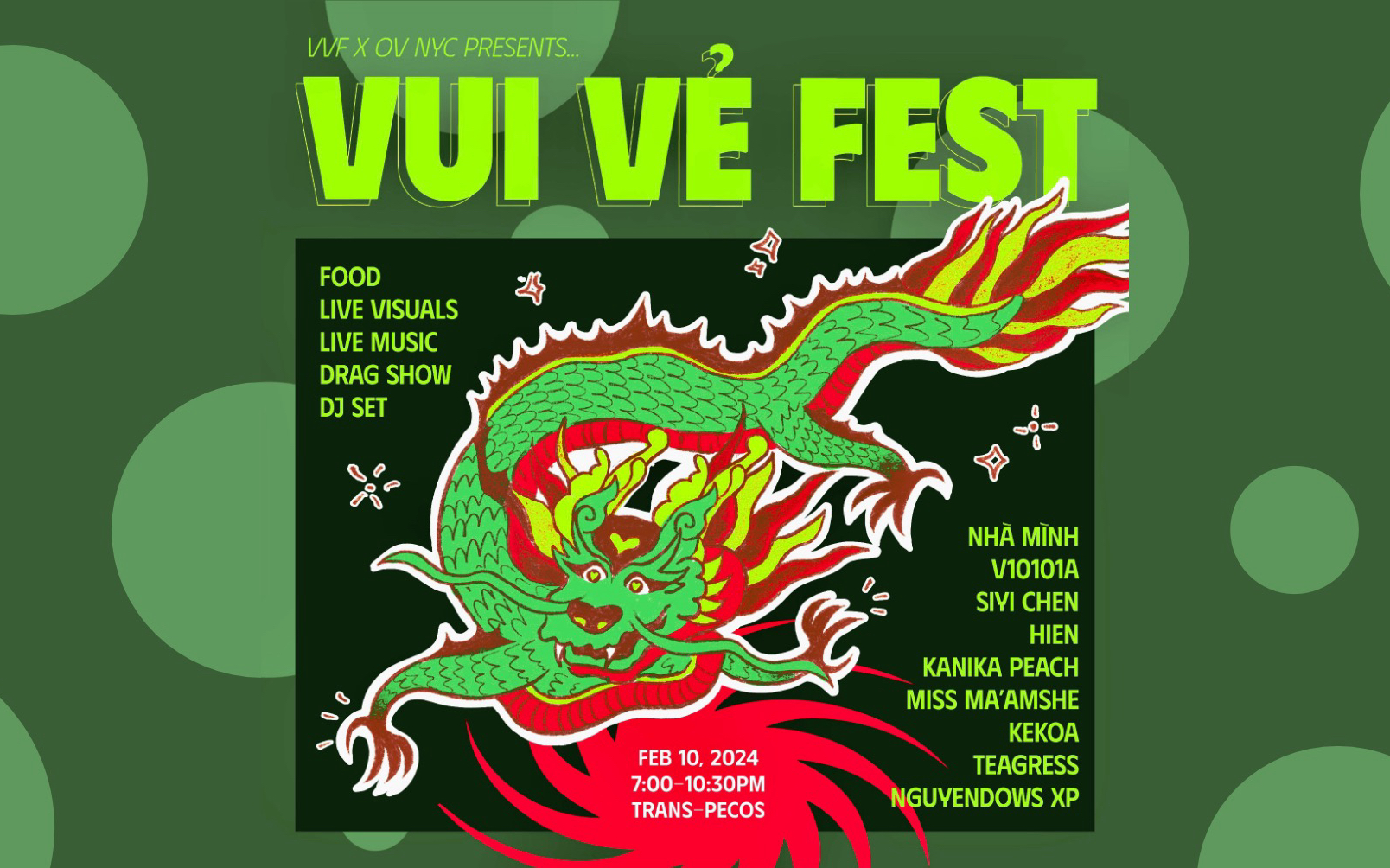 Vui Vẻ Fest 02 - The Green Dragon Party | A Lunar NYE Function | NYC ...